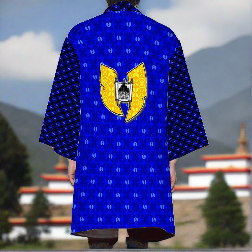 HRMI Blue Scriptures Haori Unisex Beach Kimono for Summer – Diamondz ...
