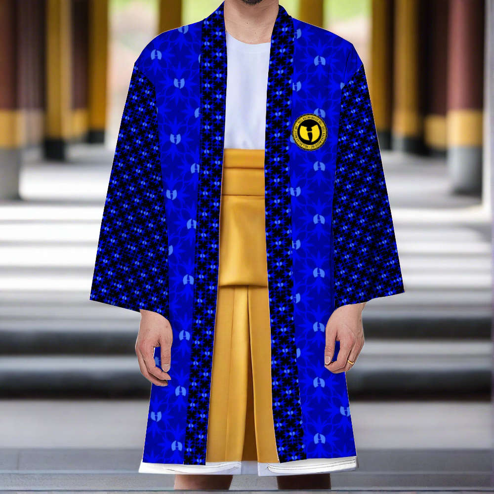 HRMI Blue Scriptures Haori Unisex Beach Kimono for Summer – Diamondz ...