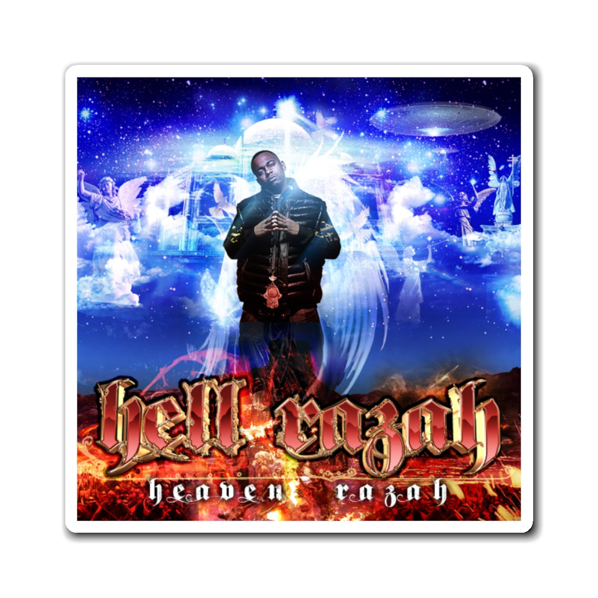 HeavenRazah Cover Art - Official HellRazah Music Inc. Collectible Magn ...